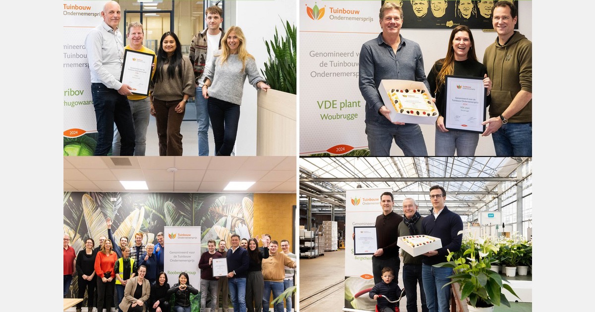 Stolk Brothers, VDE Plant, Iribov en Roobeek Group genomineerd voor ...