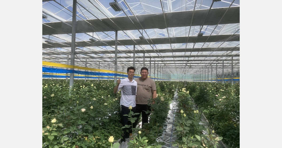 Nieuwe 16 hectare grote rozenkas in China geopend